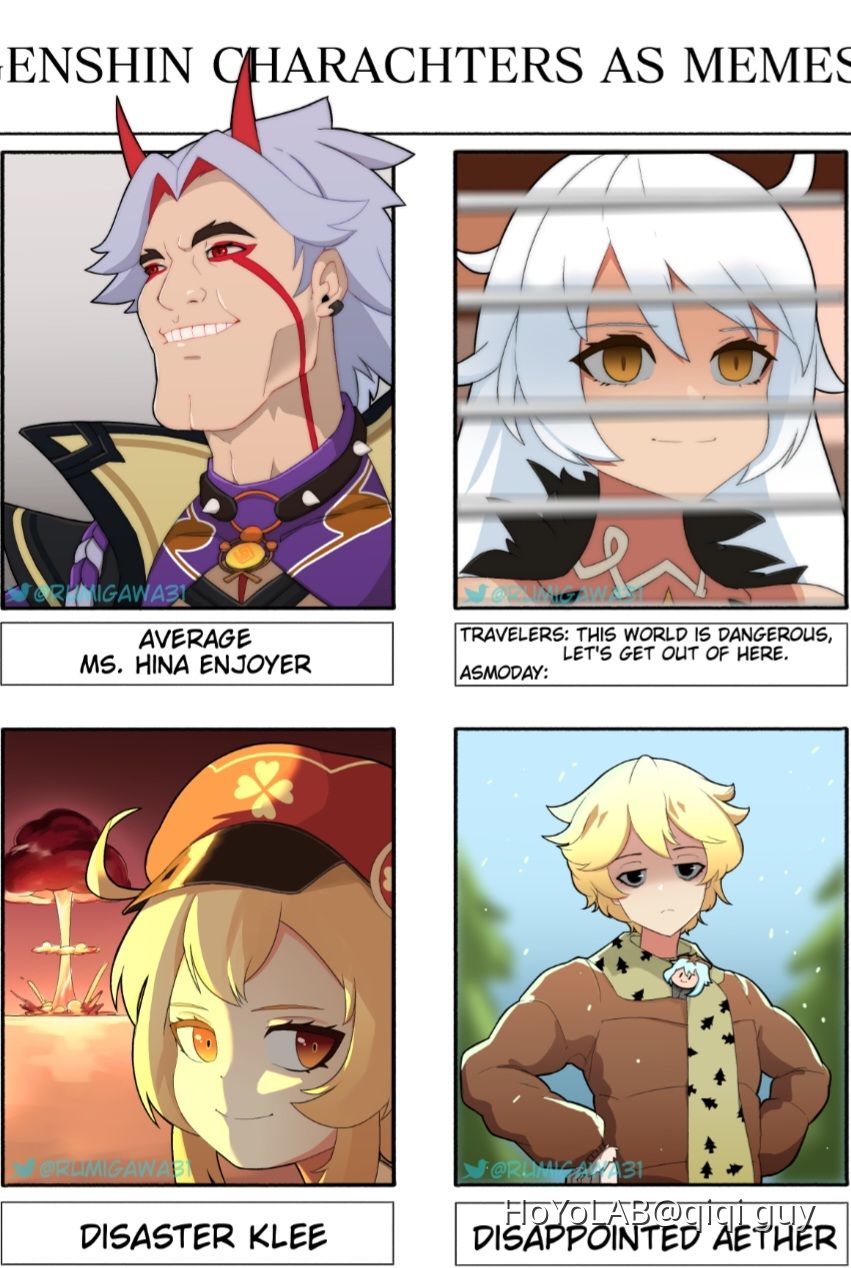 Genshin Charakters as memes Genshin Impact | HoYoLAB