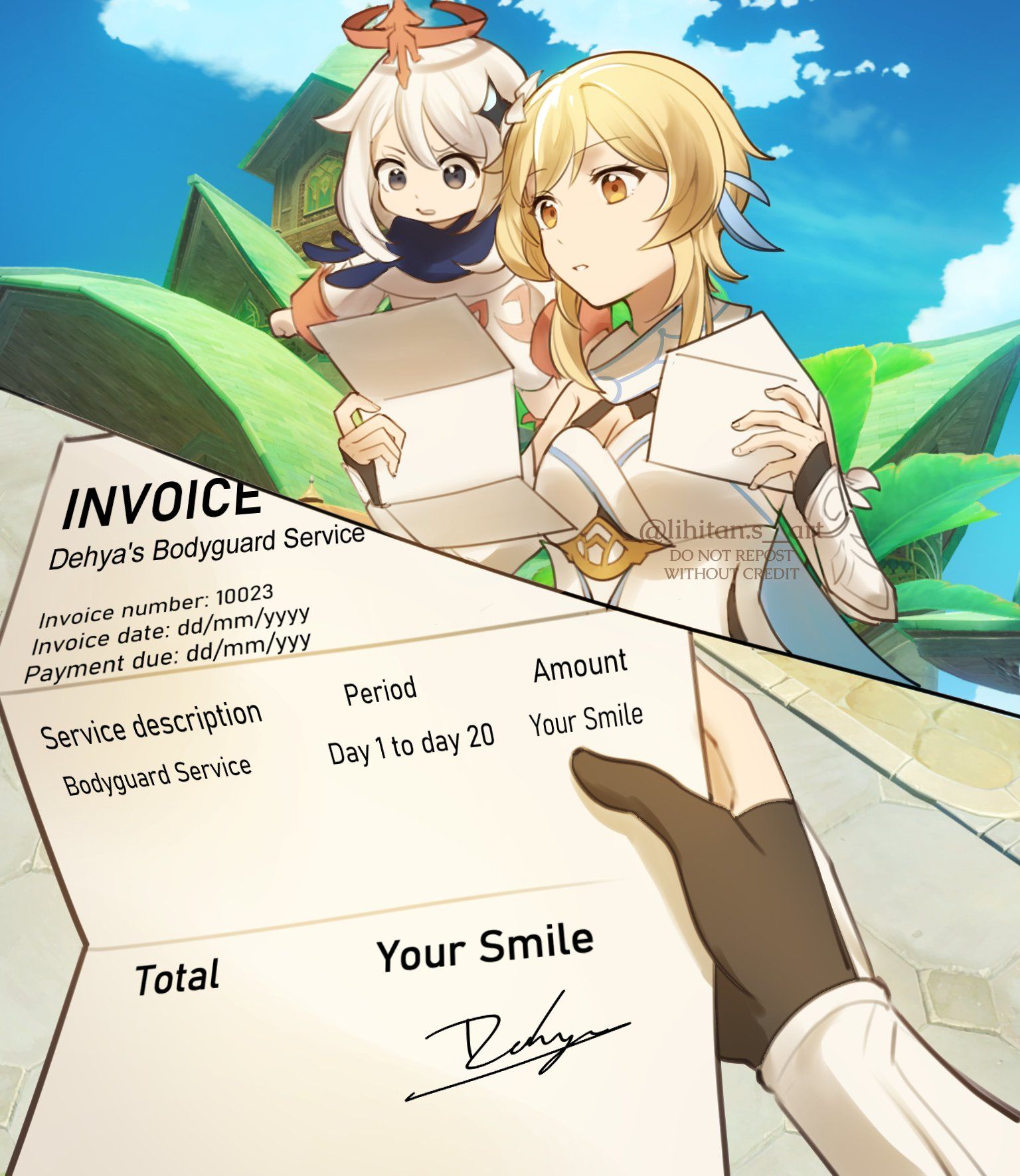 Just one smile Genshin Impact | HoYoLAB