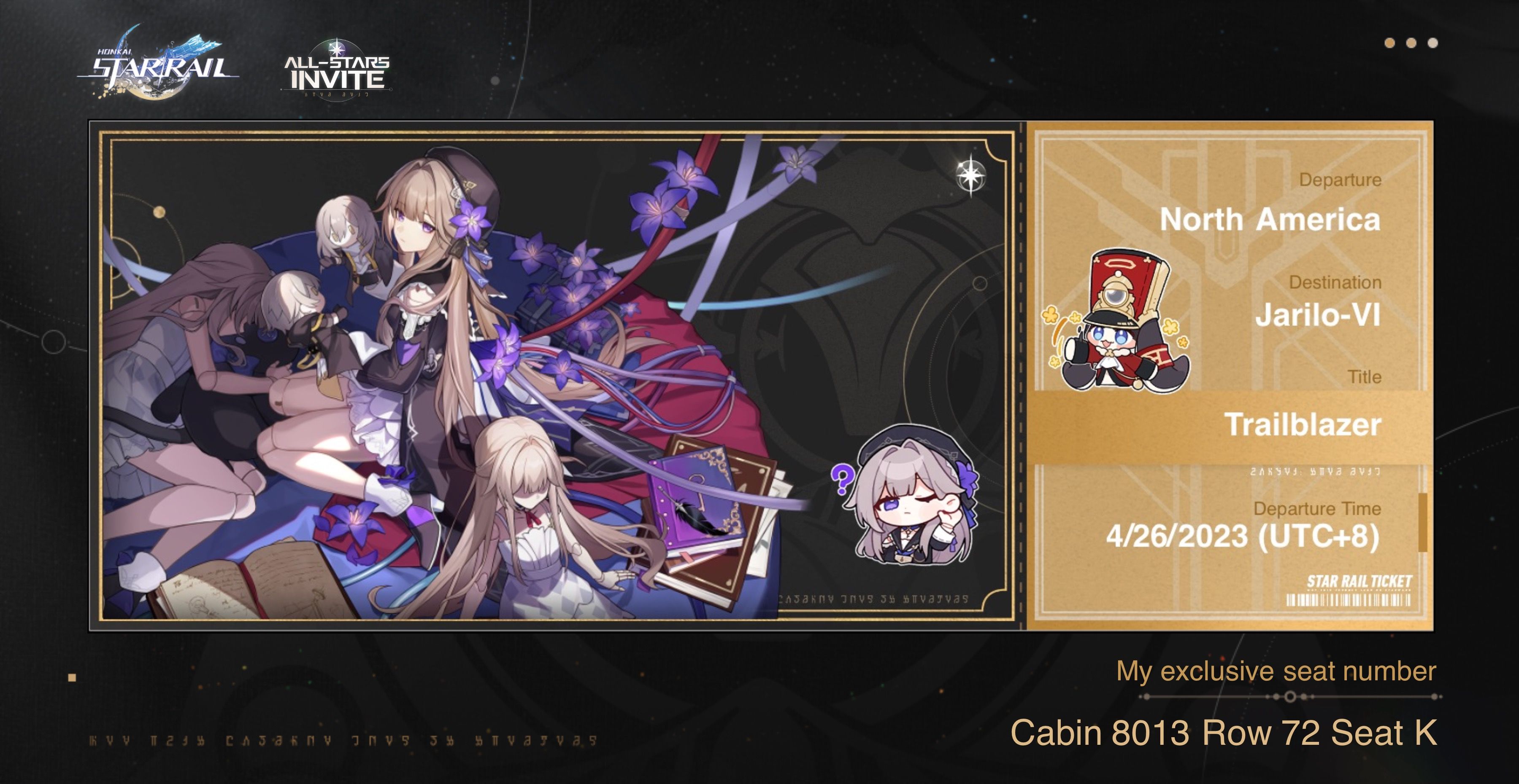 Honkai: Star Rail "All-Stars Invite" https://act.hoyoverse.com/sr/event ...