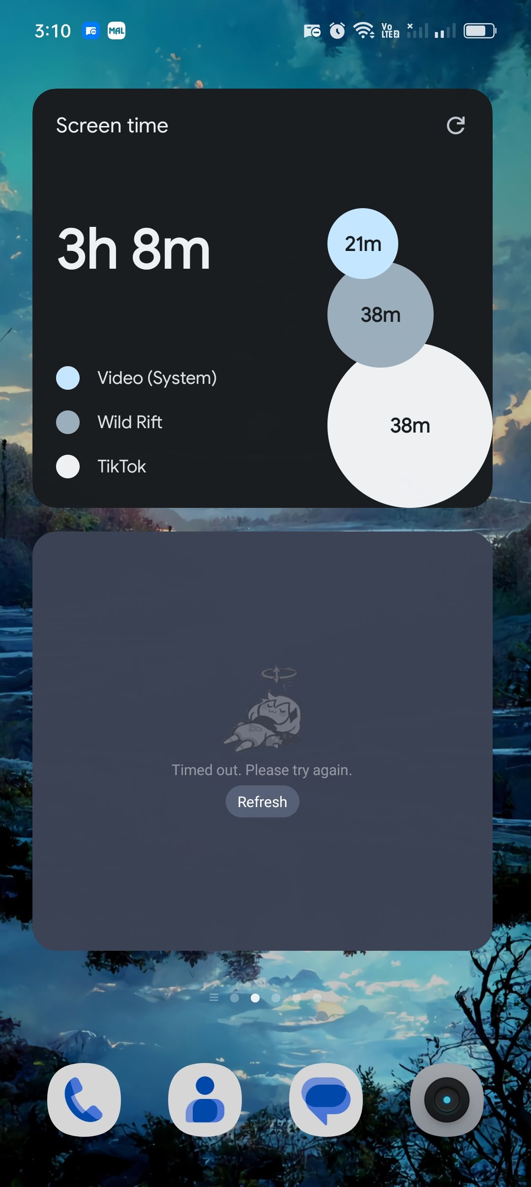 new big widget keeps saying timeout please try again. | HoYoLAB
