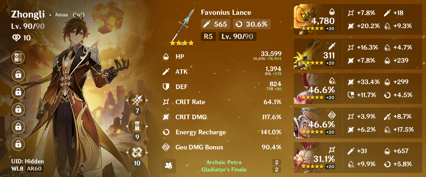 Variant Genshin Build Card Genshin Impact | HoYoLAB