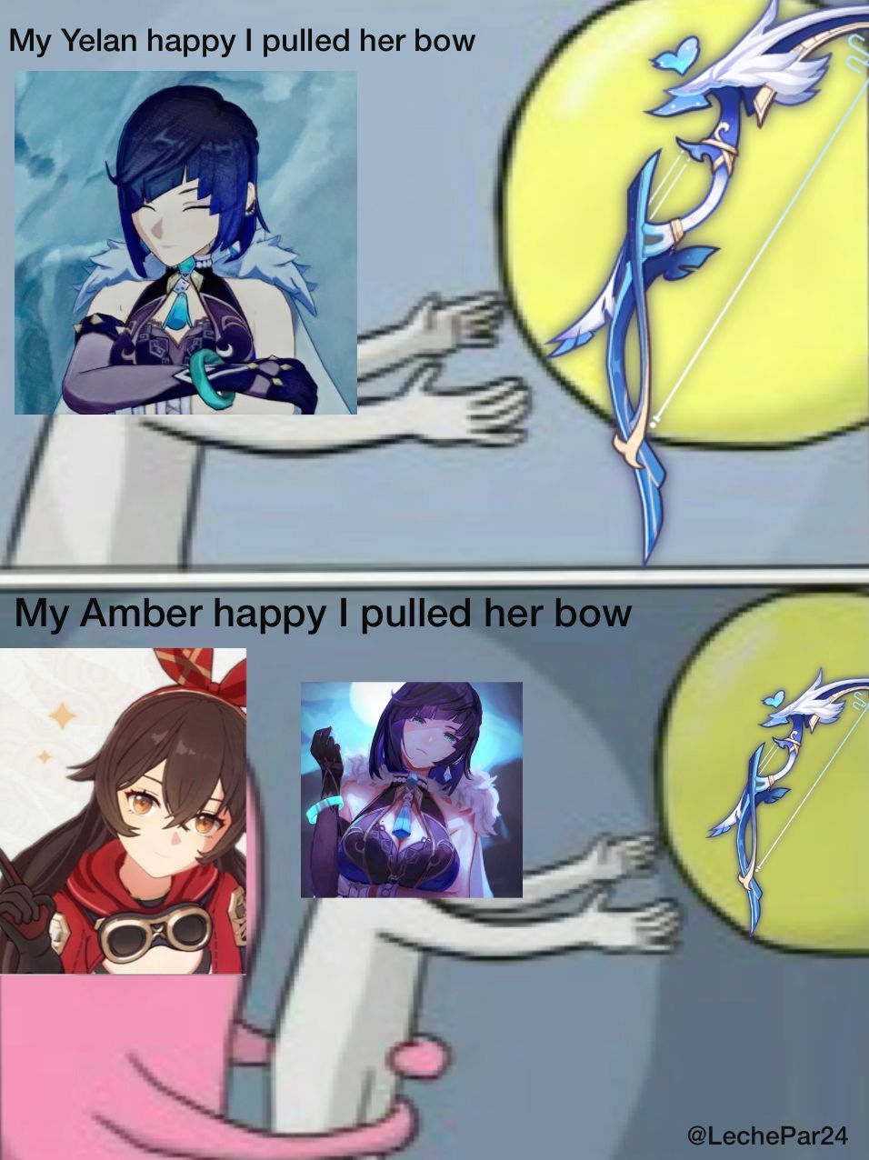 Sharing weapons be like… Genshin Impact | HoYoLAB