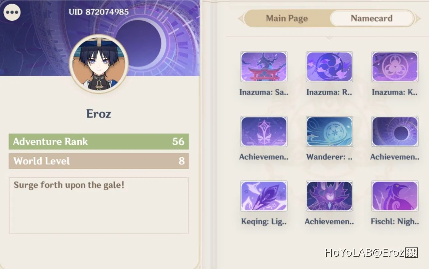 Lemme see your namecards :D Genshin Impact | HoYoLAB