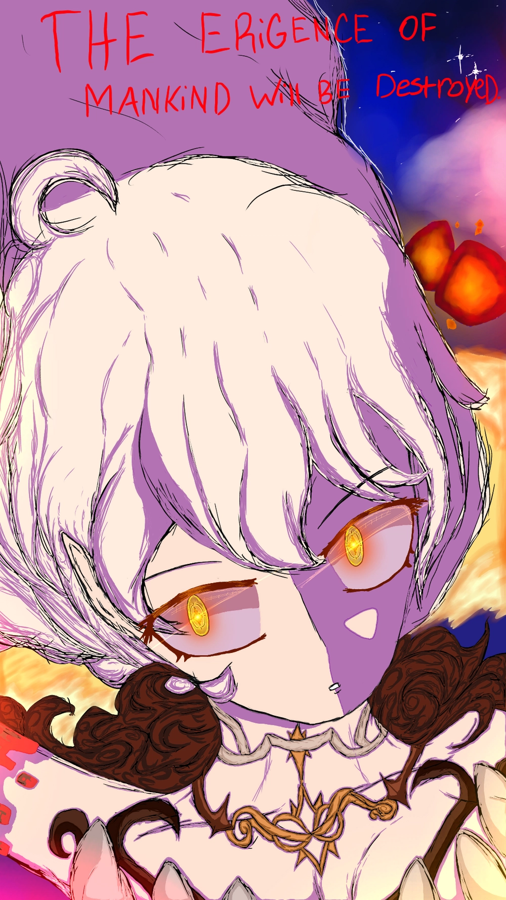 Asmoday/Unknown God Fanart drawn by me.😀 Genshin Impact | HoYoLAB