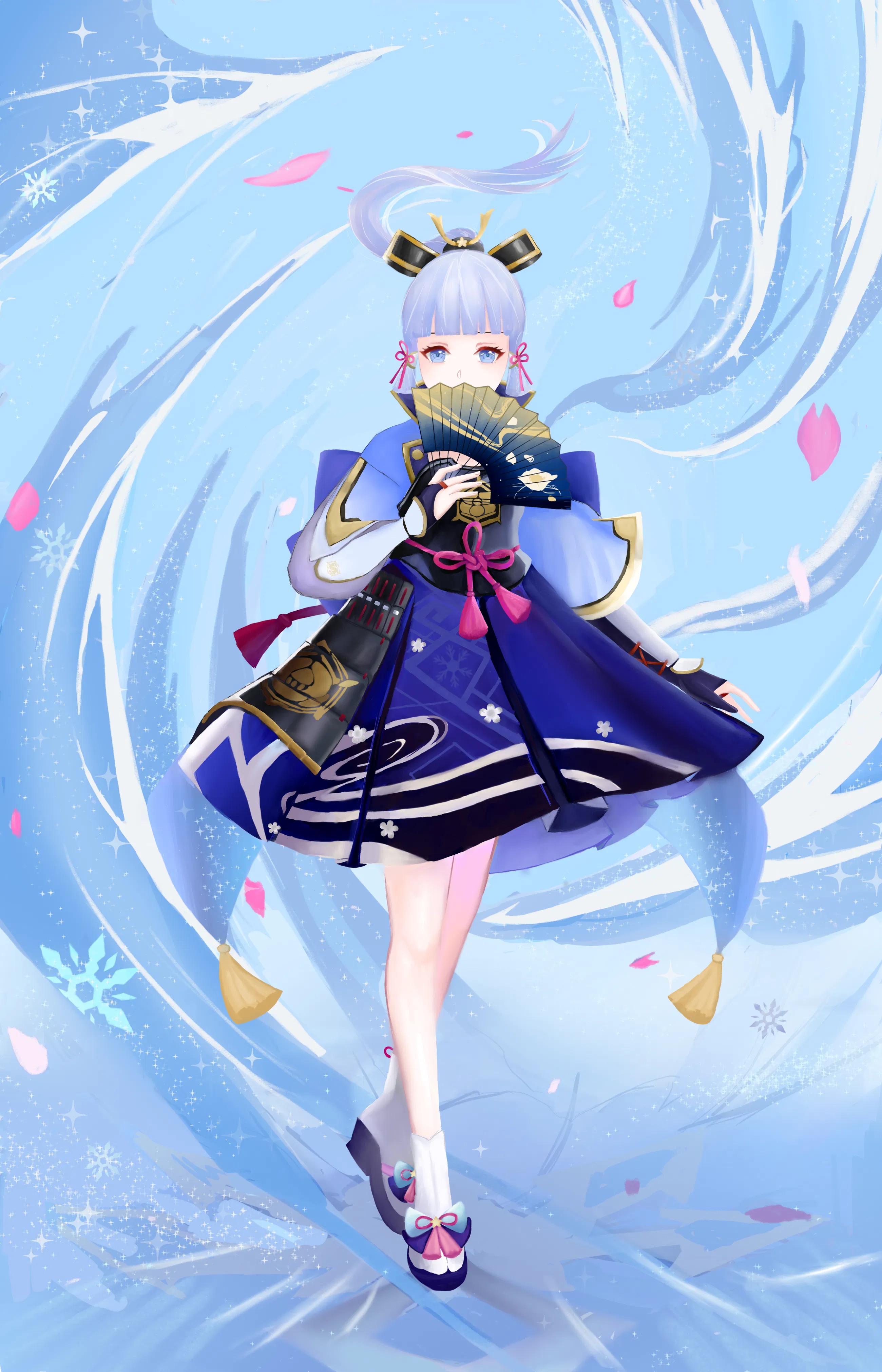 Entry for "Frostflake Heron" Kamisato Ayaka Fan Art Contest Genshin ...