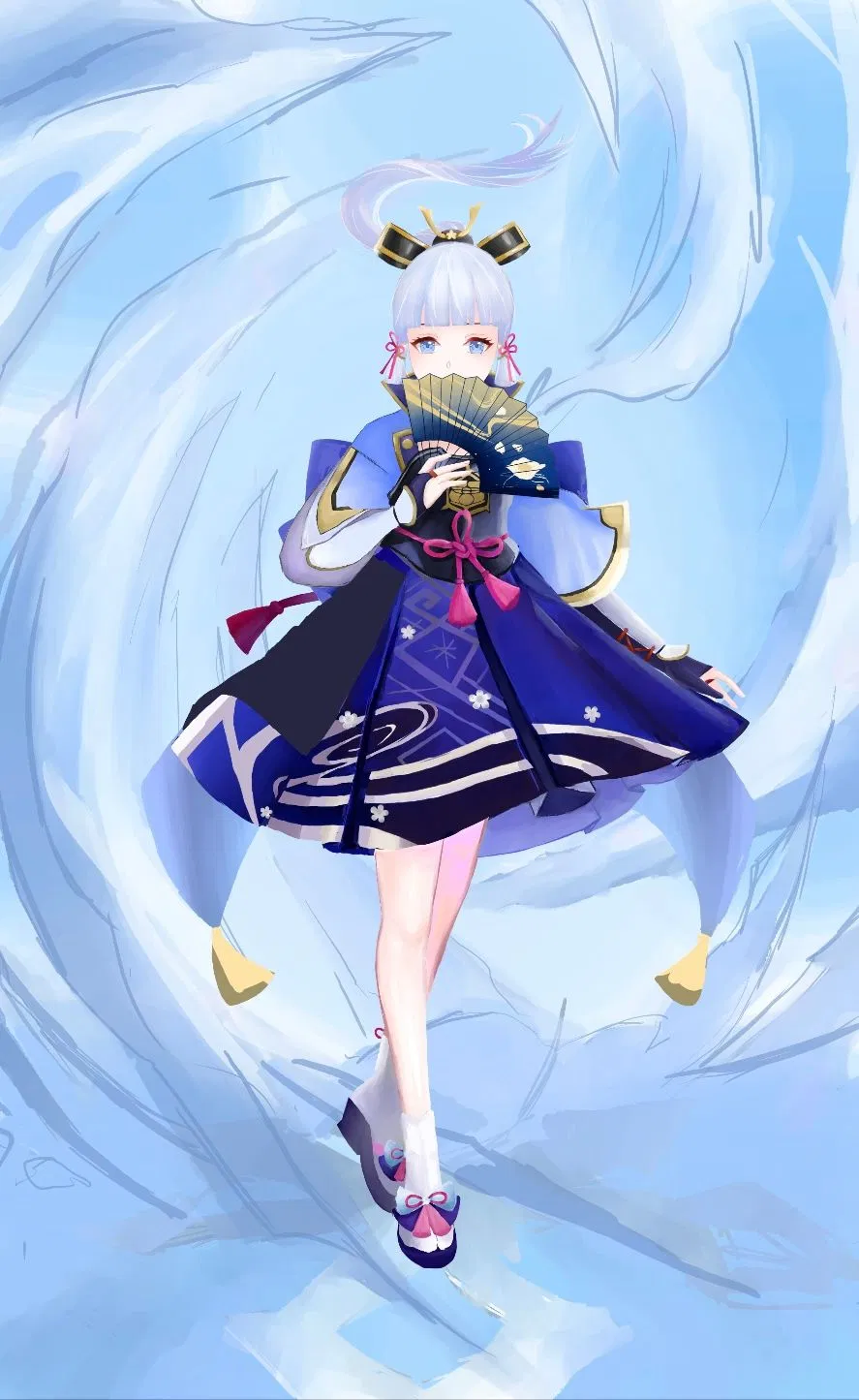 Entry for "Frostflake Heron" Kamisato Ayaka Fan Art Contest Genshin ...