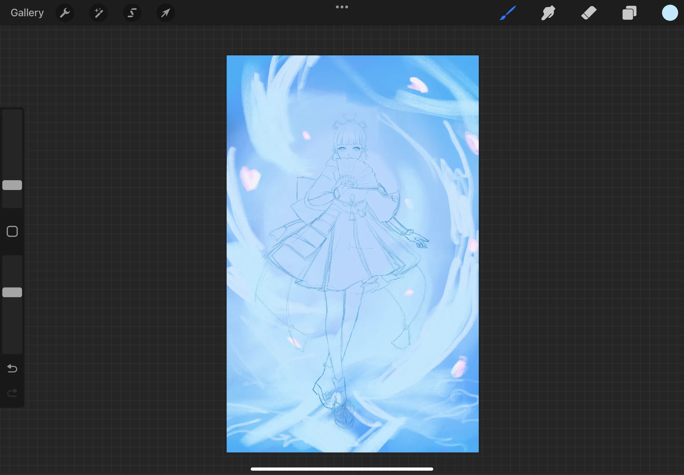 Entry for "Frostflake Heron" Kamisato Ayaka Fan Art Contest Genshin ...