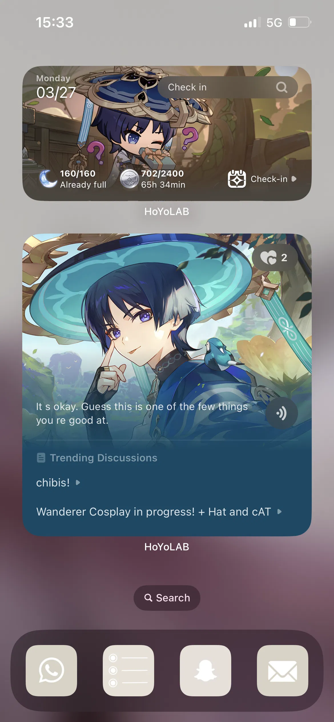 New widgets! Genshin Impact | HoYoLAB