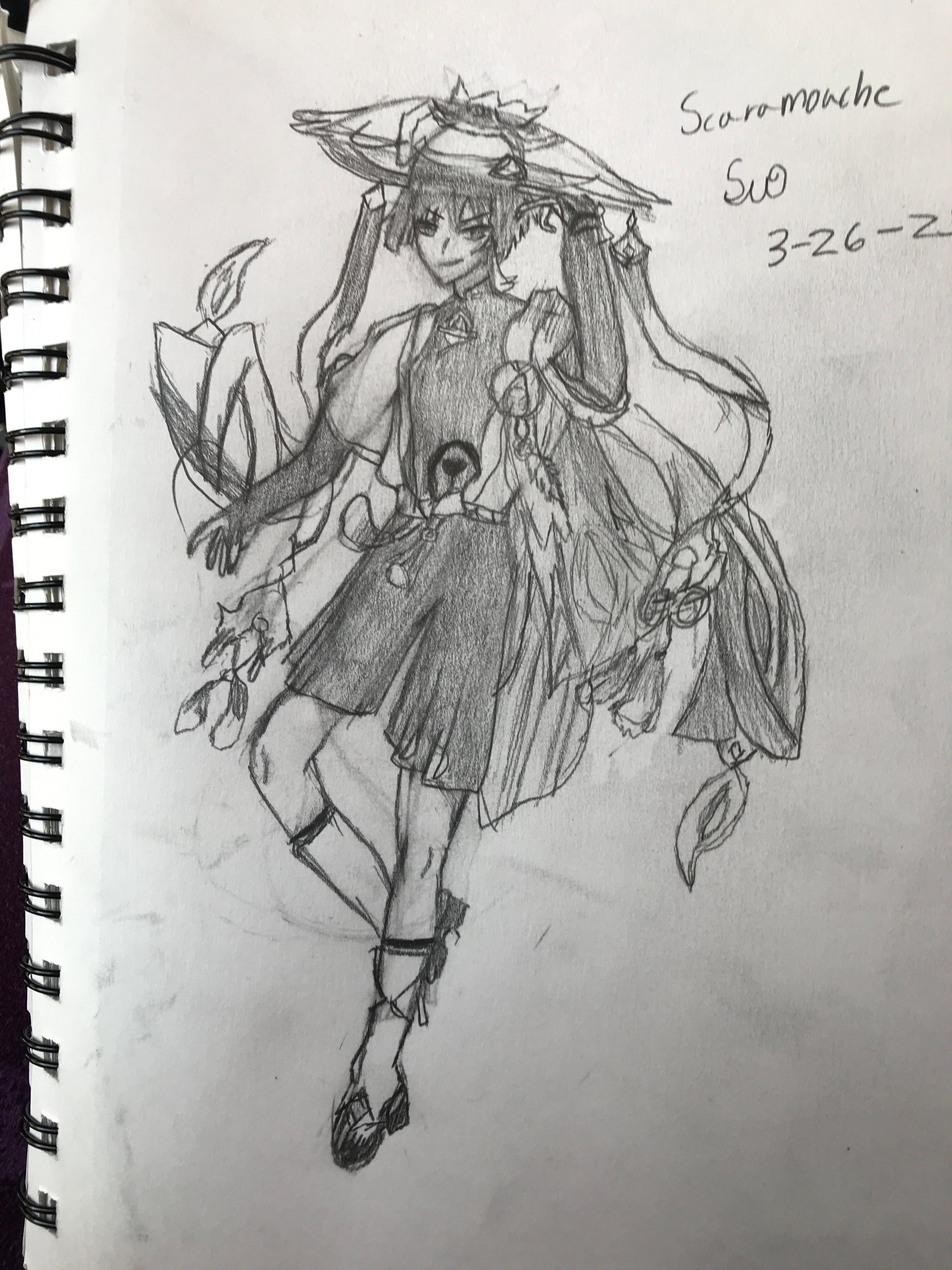 Scaramouche Drawing Genshin Impact | HoYoLAB