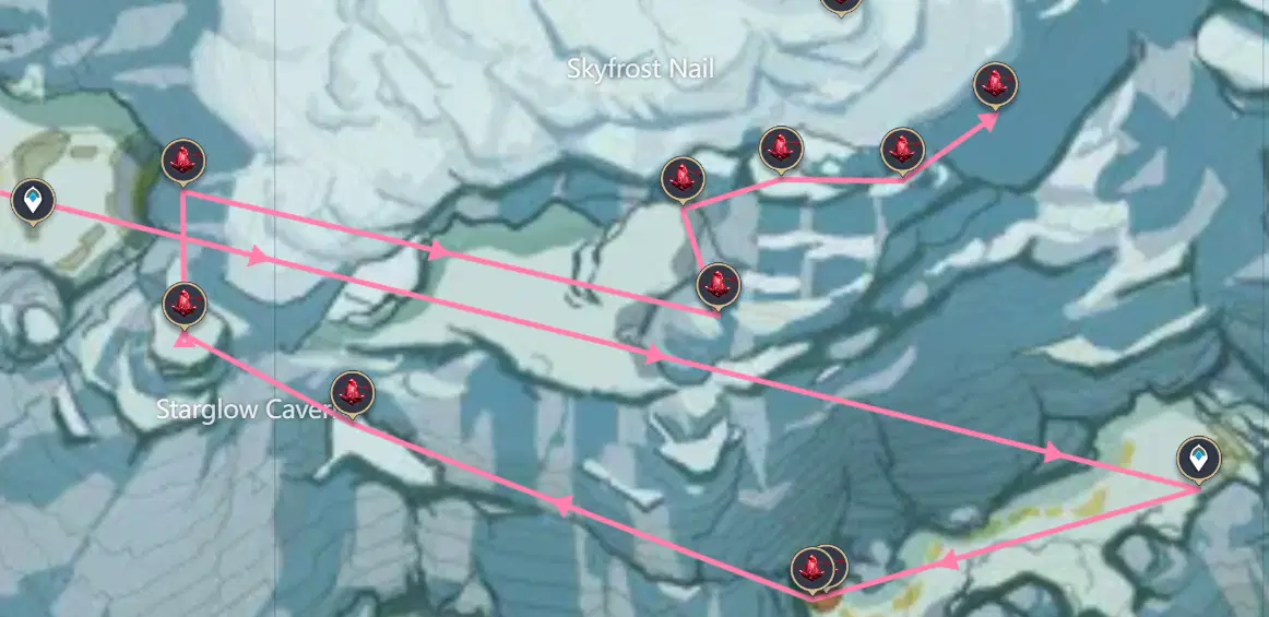 All Crimson Agate Locations, Frostbearing Tree Rewards, and Routes ...