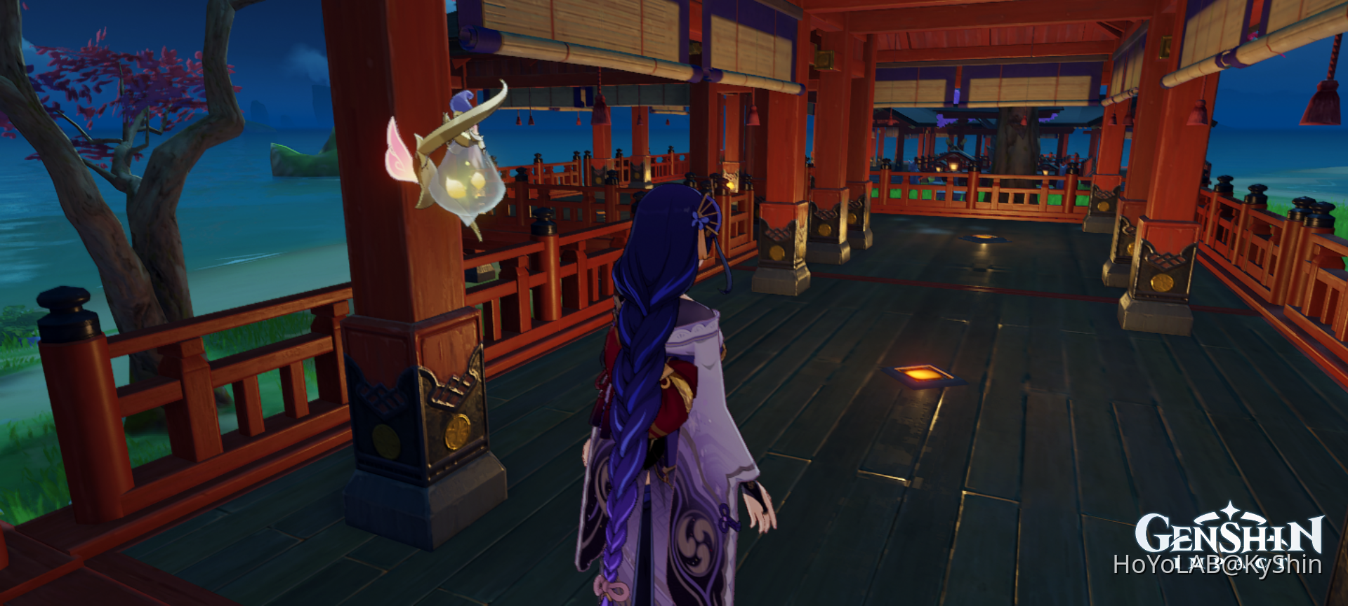 Finally got rid of the gloomy area of the hallway in the shrine ...
