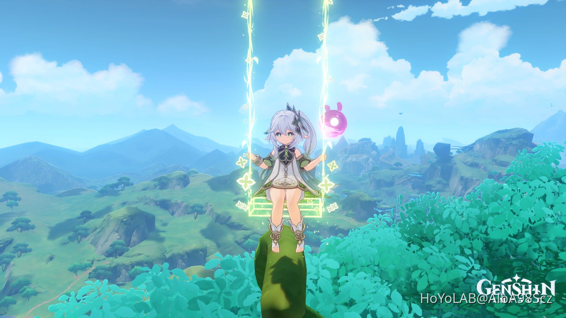 Nahida enjoys the view over Sumeru. 💚 Genshin Impact | HoYoLAB