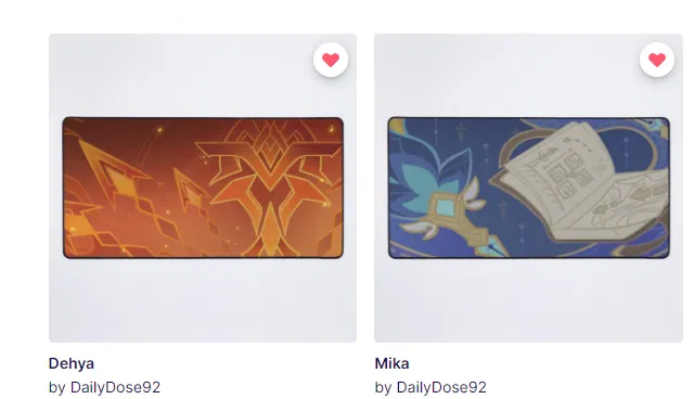 AVAILABLE NOW!! Mika and Dehya friendship name card grab yours now ...
