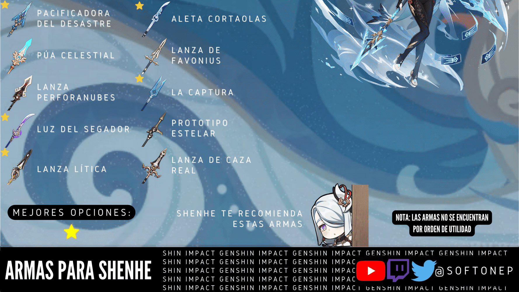 Build: Guía completa de Shenhe [Support] [Guía versión 3.5] | SoftoneP ...