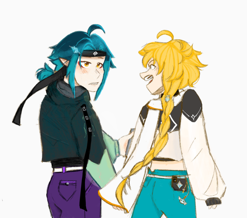 Modern Au Aether And Xiao Genshin Impact Hoyolab