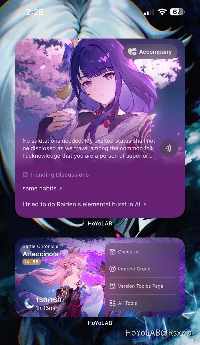 Companion widget with voice greetings :3 Genshin Impact | HoYoLAB