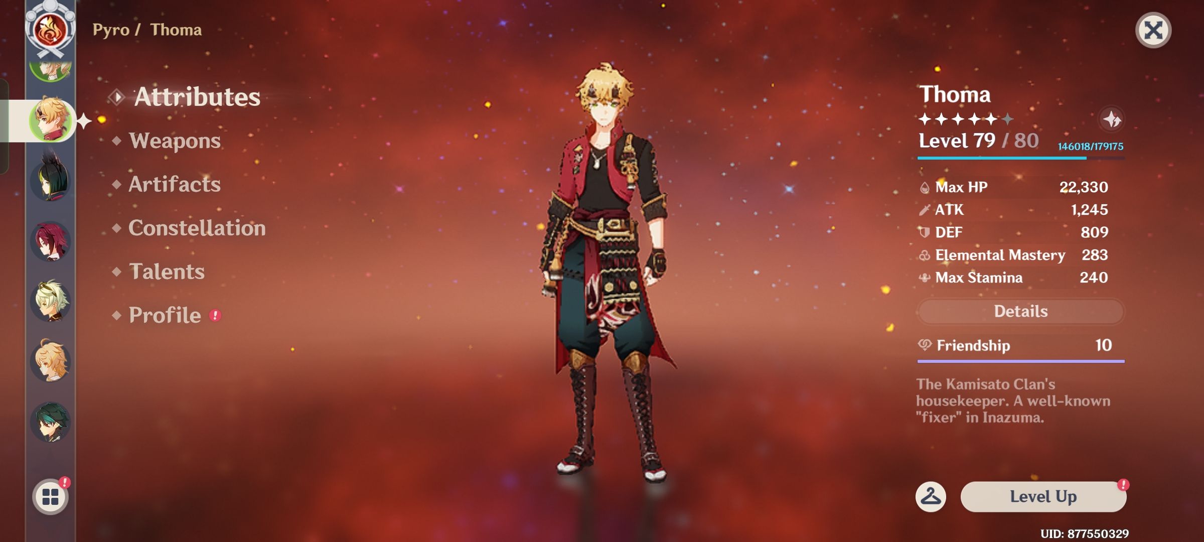 Question on Thoma's build Genshin Impact | HoYoLAB