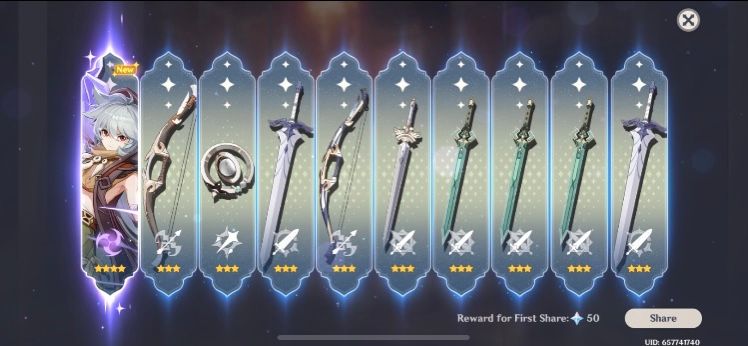 First time pulling on the weapon banner Genshin Impact | HoYoLAB