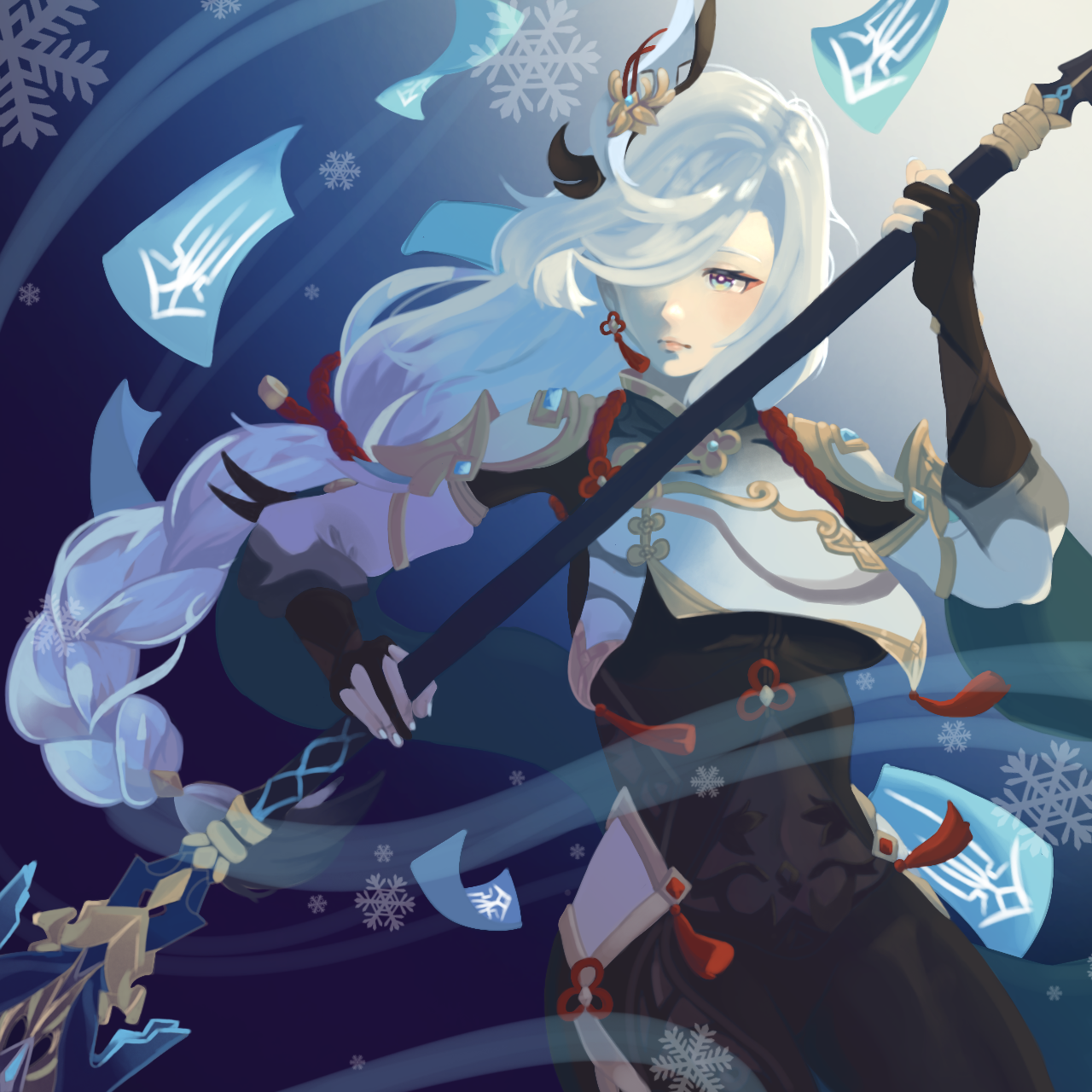 Divine Maiden's Deliverance - Shenhe Fanart Genshin Impact | HoYoLAB