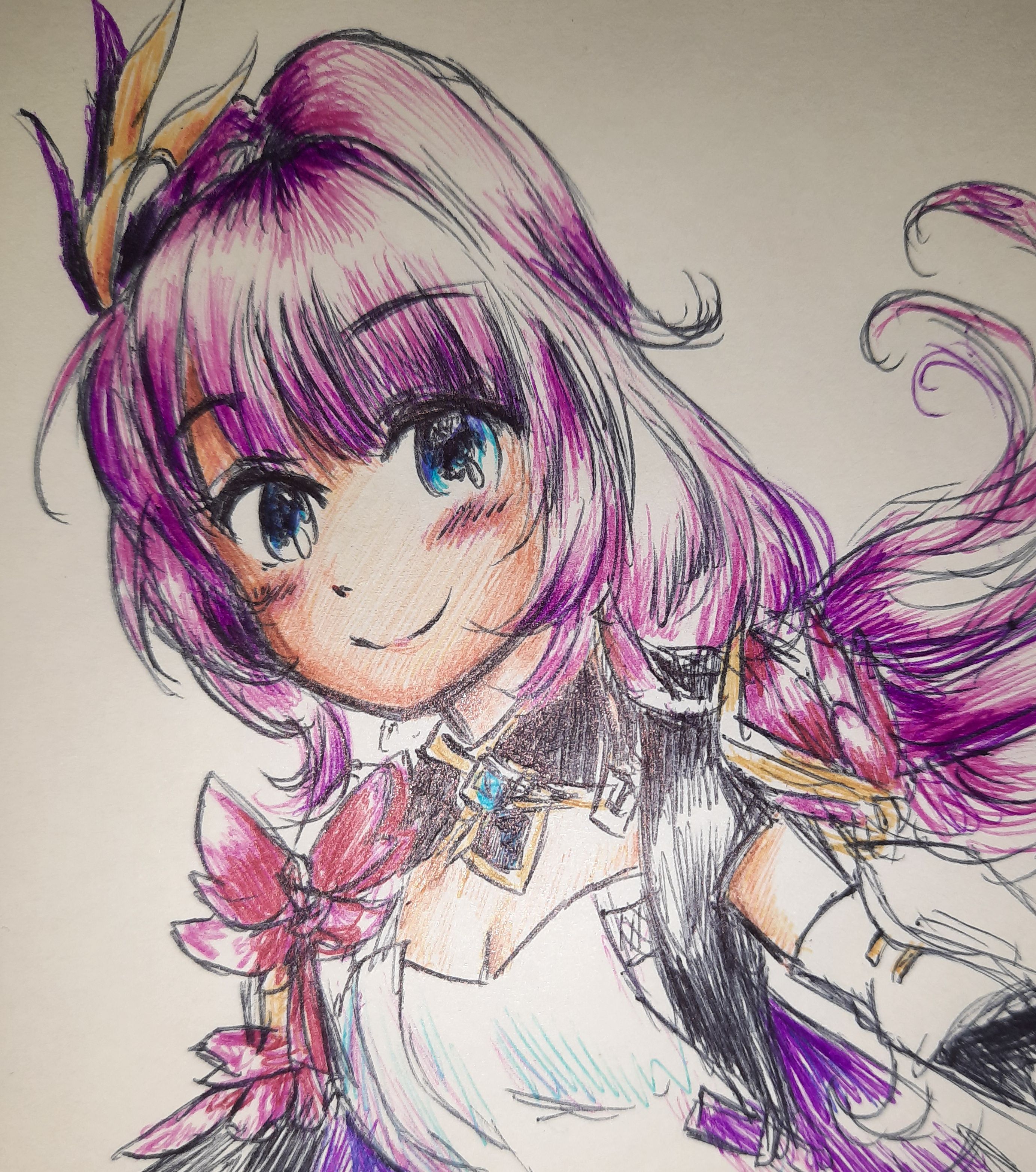Ballpen Sketch of Elysia from Honkai Impact Honkai Impact 3rd | HoYoLAB
