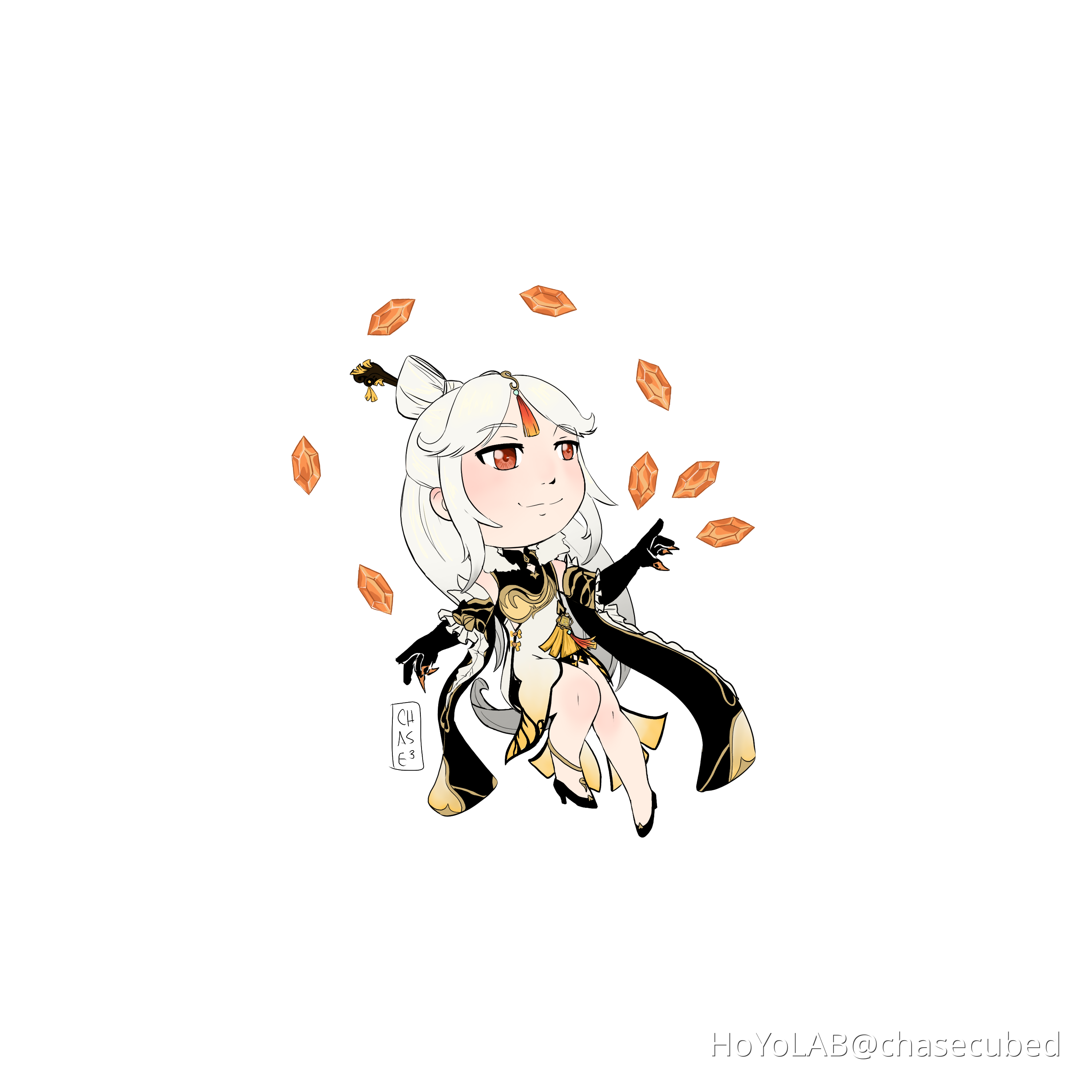 Ningguang, Collei & Amber chibis! Genshin Impact | HoYoLAB