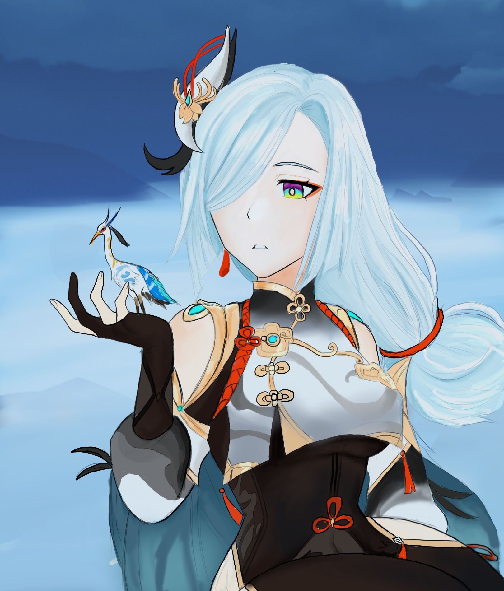 Shenhe art Genshin Impact | HoYoLAB