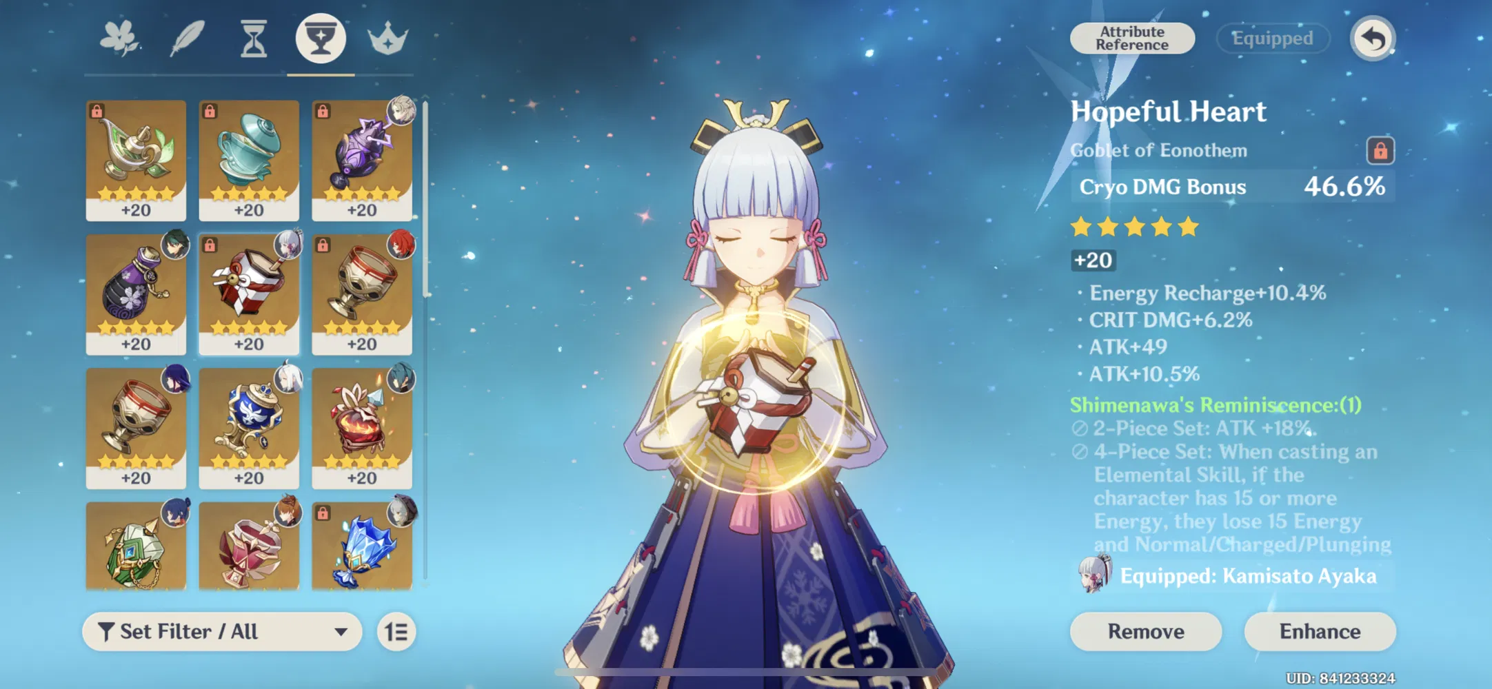 Ayaka Stats Genshin Impact | HoYoLAB