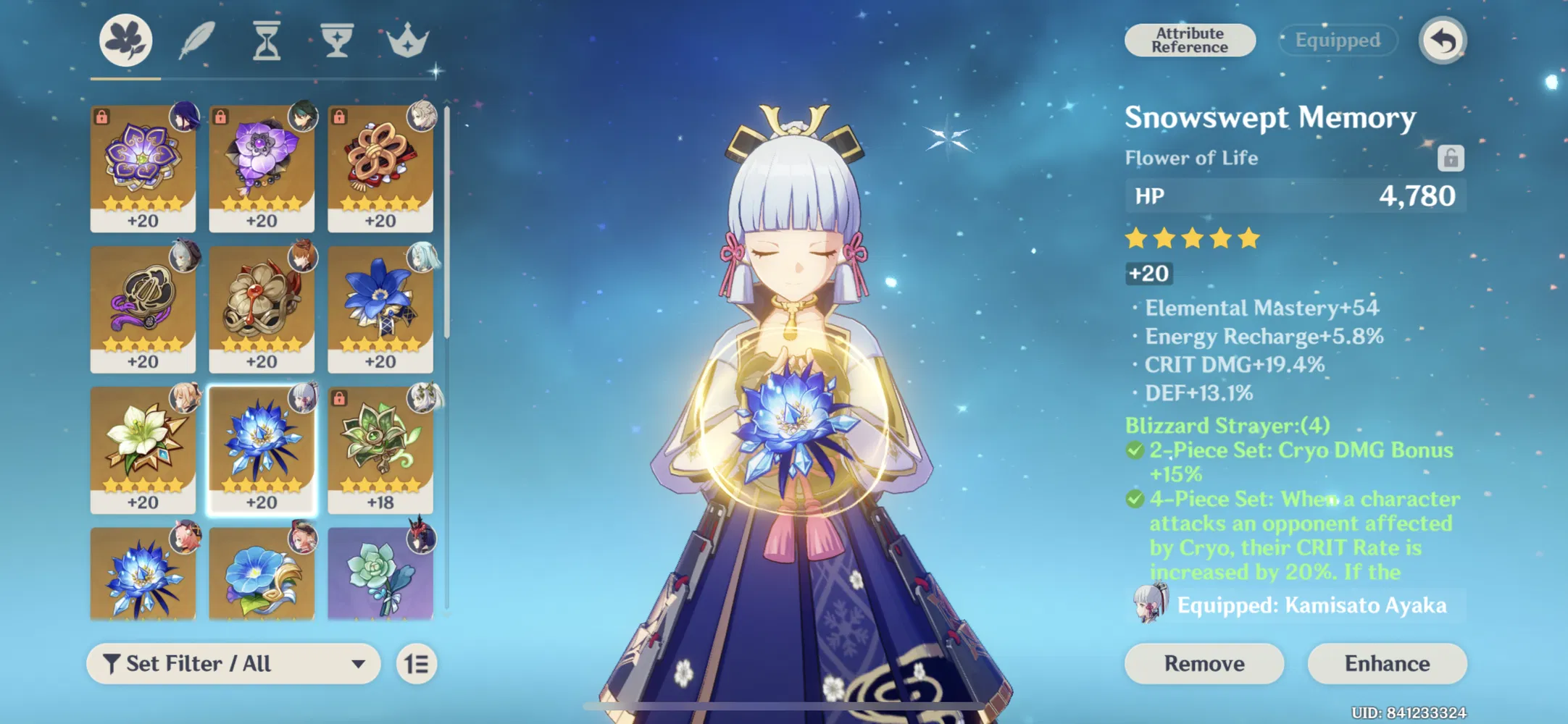 Ayaka Stats Genshin Impact | HoYoLAB