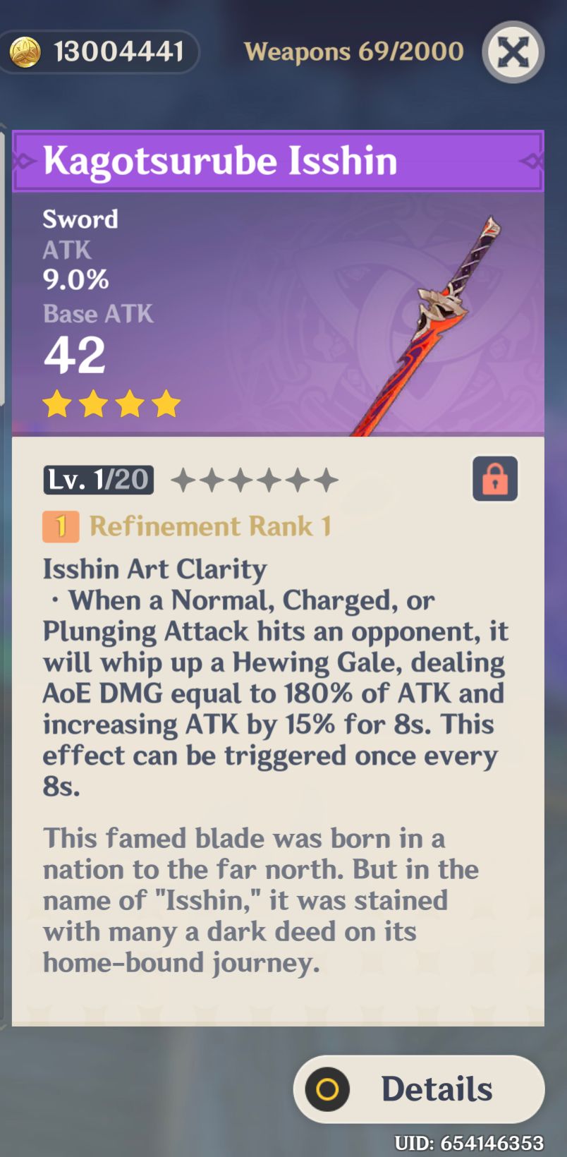 Kagotsurube Isshin Genshin Impact | HoYoLAB