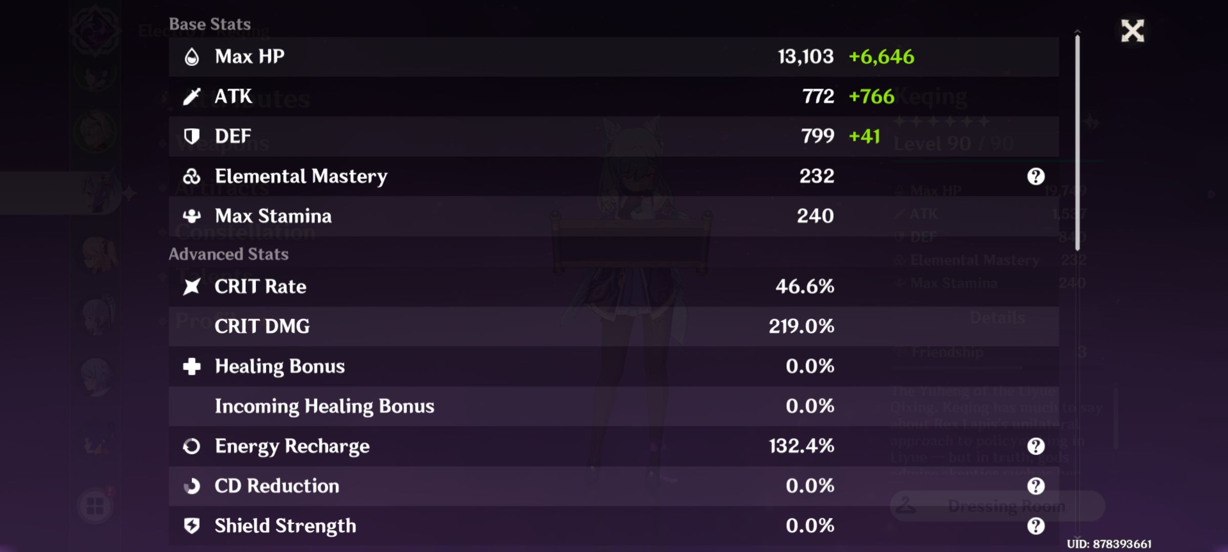 finally finished my tf keqing build with em weapon Genshin Impact | HoYoLAB