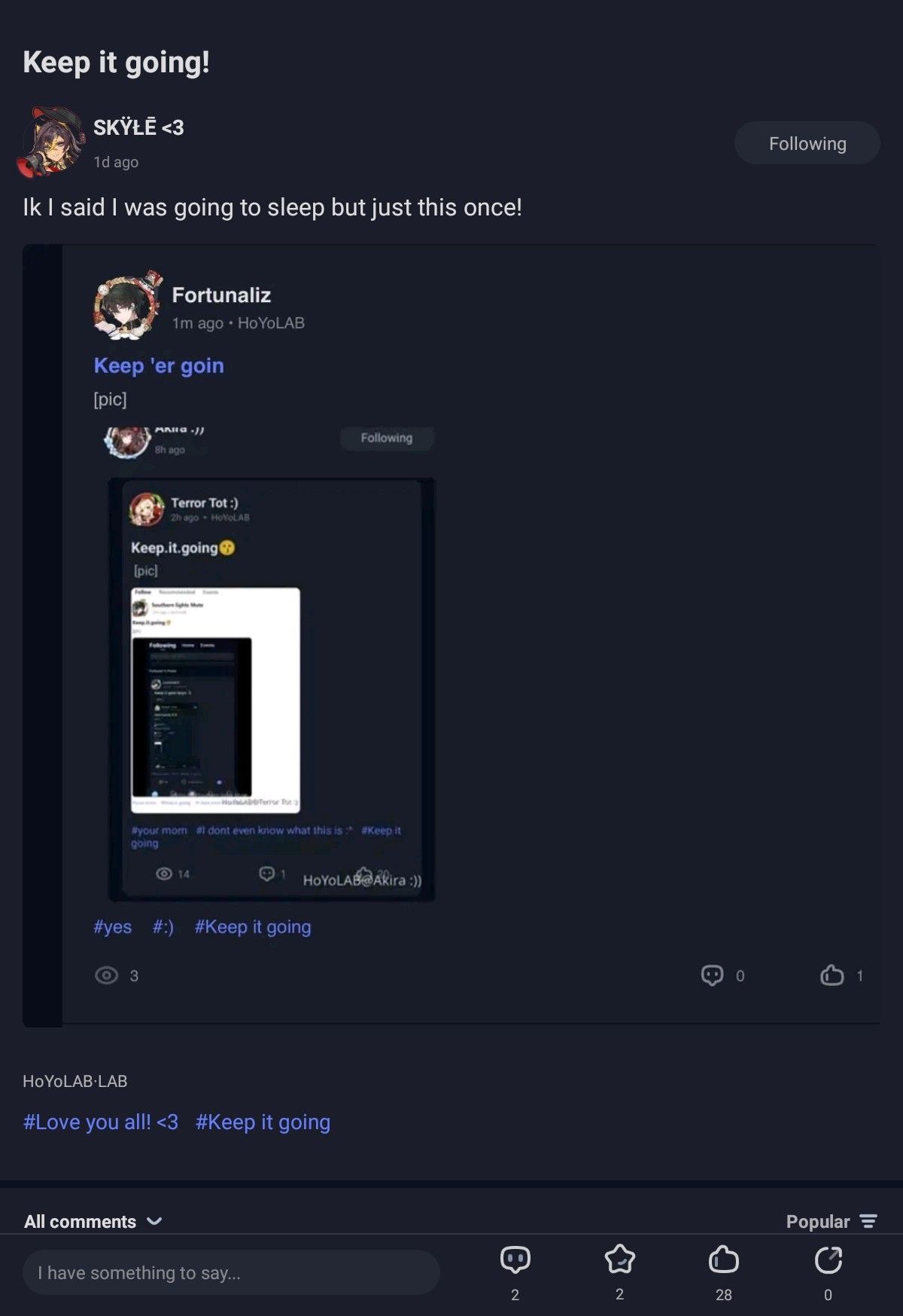 Keep It Going Forever And Ever~ | HoYoLAB