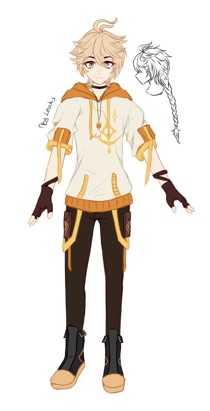 Heizou and Aether designs Genshin Impact | HoYoLAB