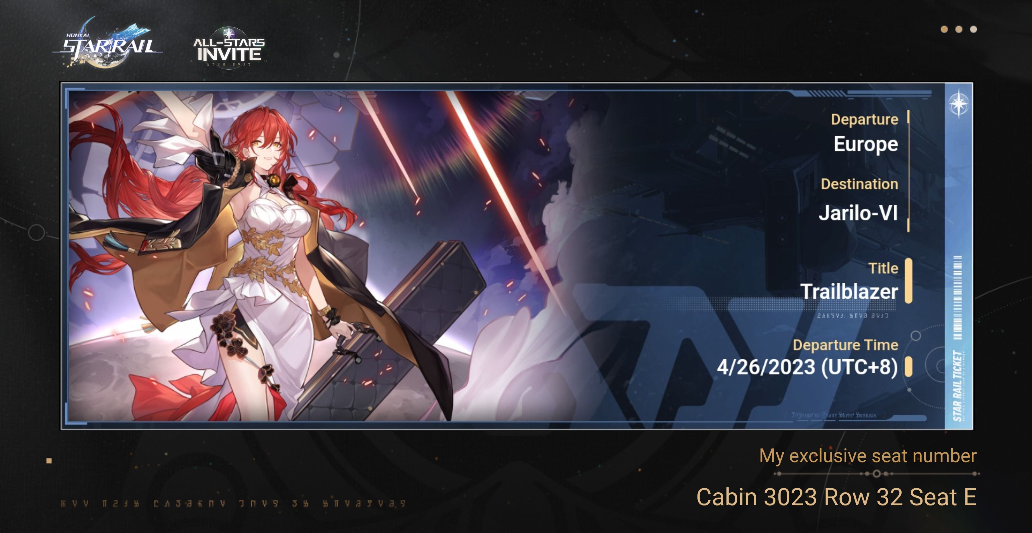 All-Stars Exclusive Ticket to the Astral Express Honkai: Star Rail ...