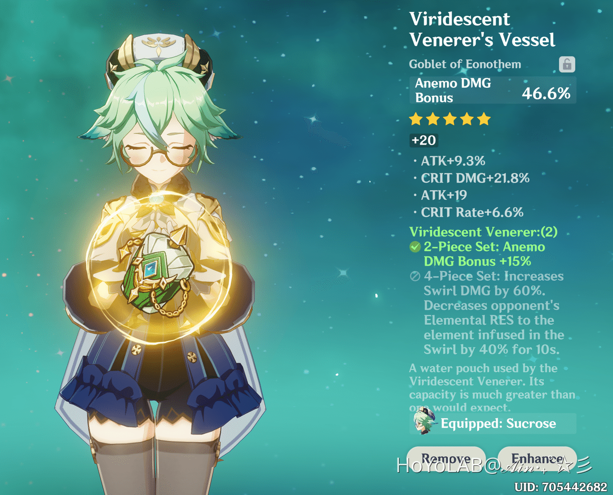 My Main-Dps Sucrose build (ꈍᴗꈍ) ₊˚⊹♡ Genshin Impact | HoYoLAB