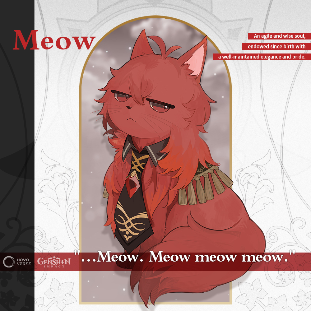 "Meong. Meong, meong, meong." Genshin Impact | HoYoLAB