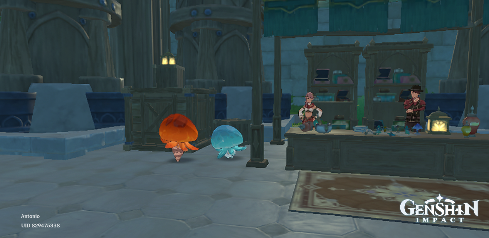 Last photo with Kindlejoy and Bongo-Head before goodbye quest Genshin ...