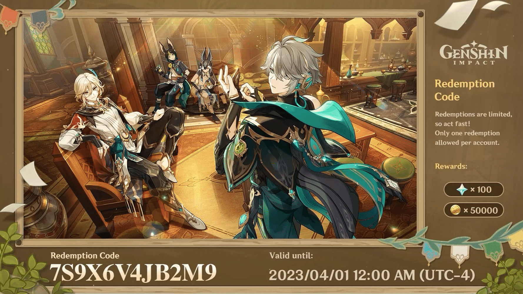 Genshin Impact Version 3.6 Special Program Livestream (3 Redeem Codes) Genshin Impact | HoYoLAB