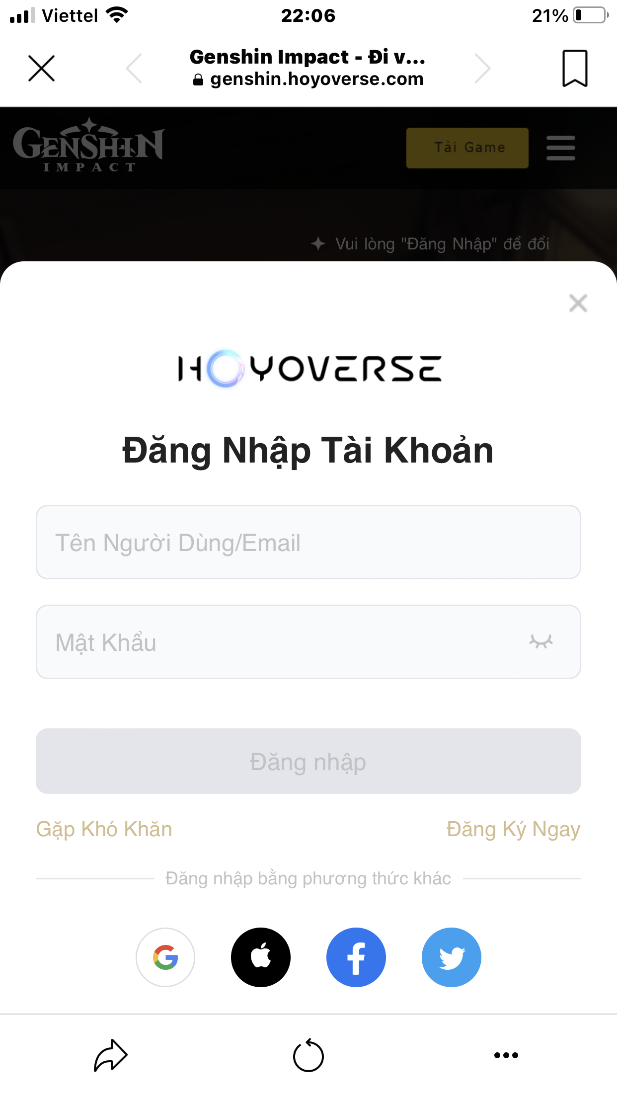 Có ai ko đăng nhập được giống tôi ko ae nó bị sao ấy nhờ Genshin Impact | HoYoLAB