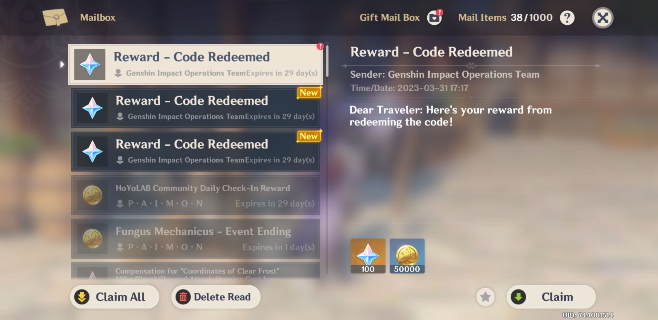 REDEEM CODES Genshin Impact | HoYoLAB