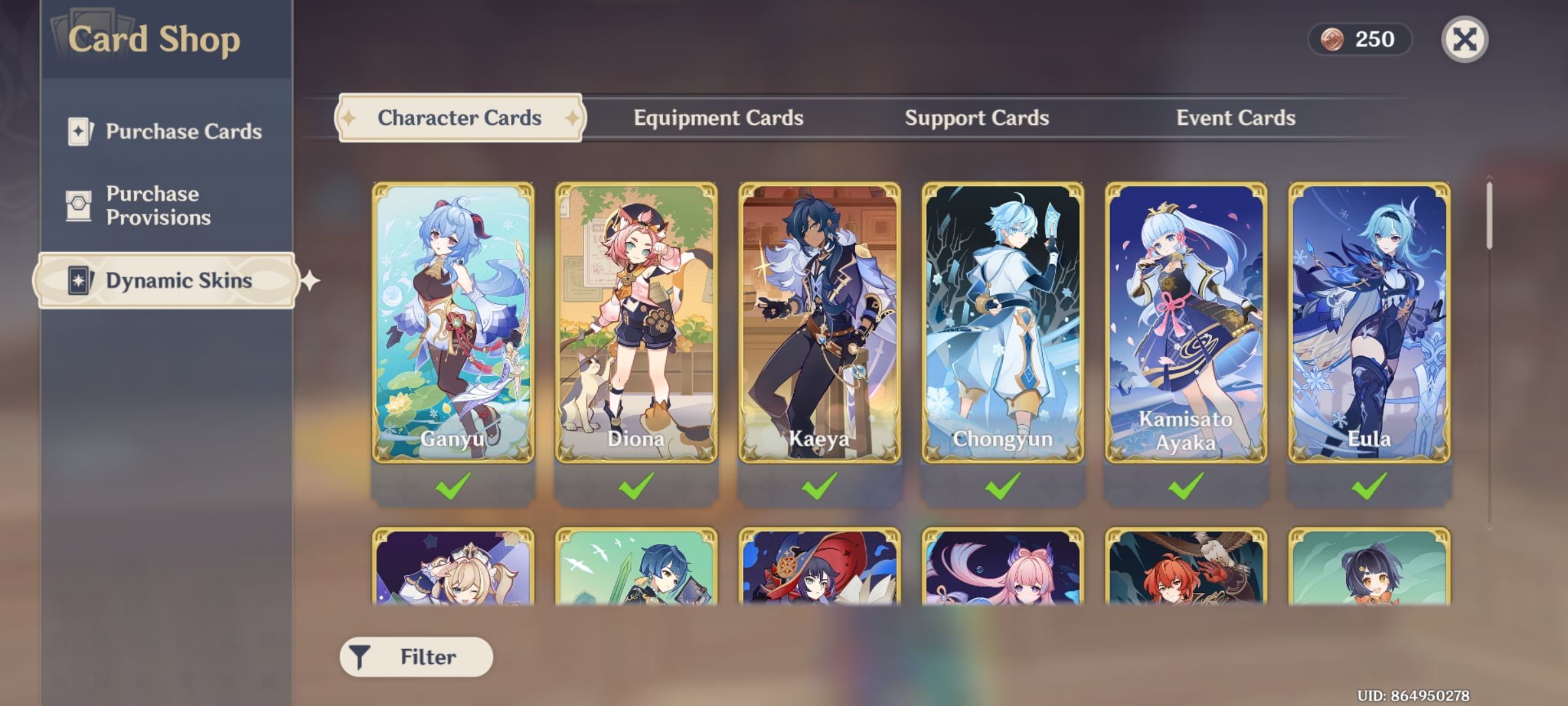 Finally got all character's dynamic skin Genshin Impact | HoYoLAB