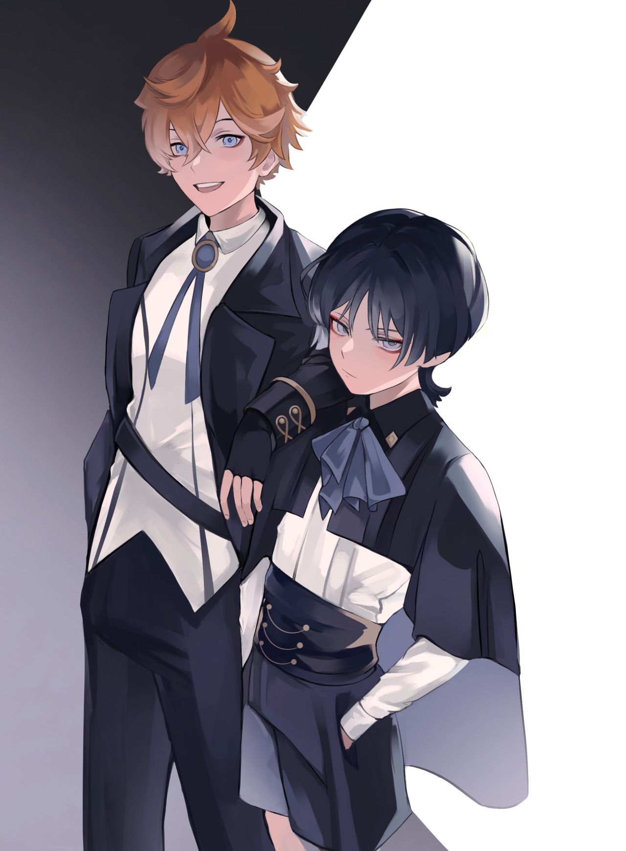 scaramouche and childe (NOT SHIP ART!! THEY ARE FRIENDS) Genshin Impact ...