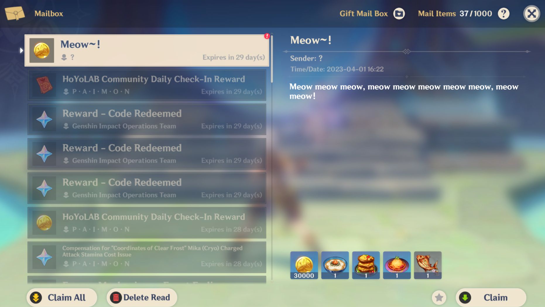 A gift from the cats! Meow~! Genshin Impact | HoYoLAB