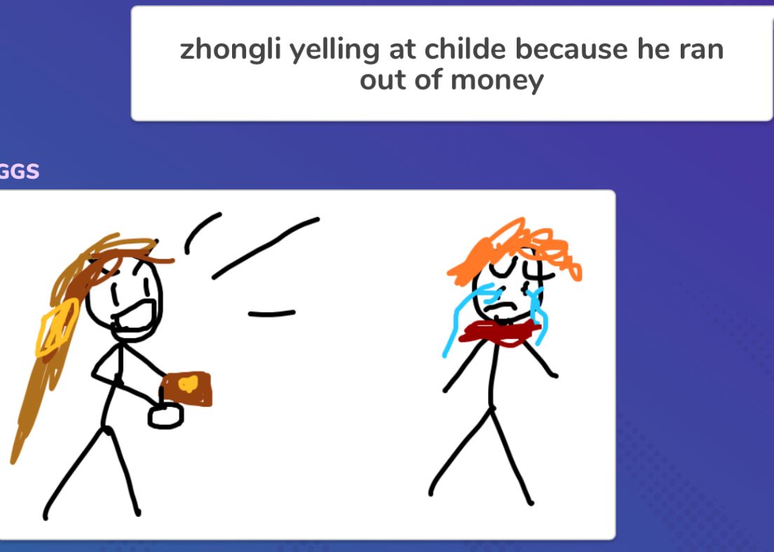 Me and my bestie doing gartic phone Genshin Impact | HoYoLAB