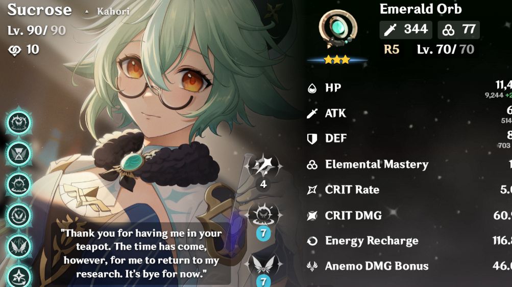 Sucrose Reaches Friendship 10. Genshin Impact | HoYoLAB