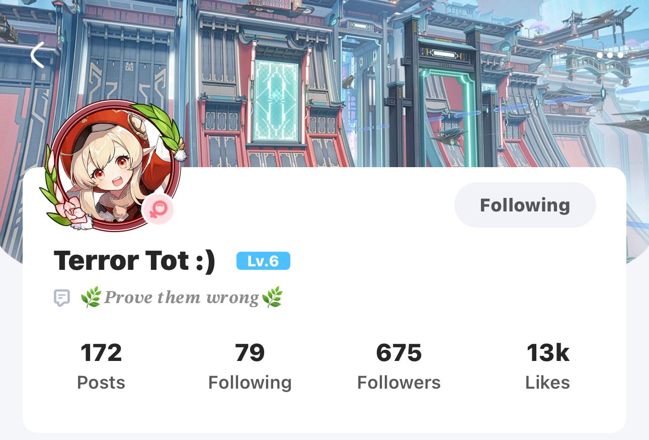 FOLLOW TERROR TOT | HoYoLAB