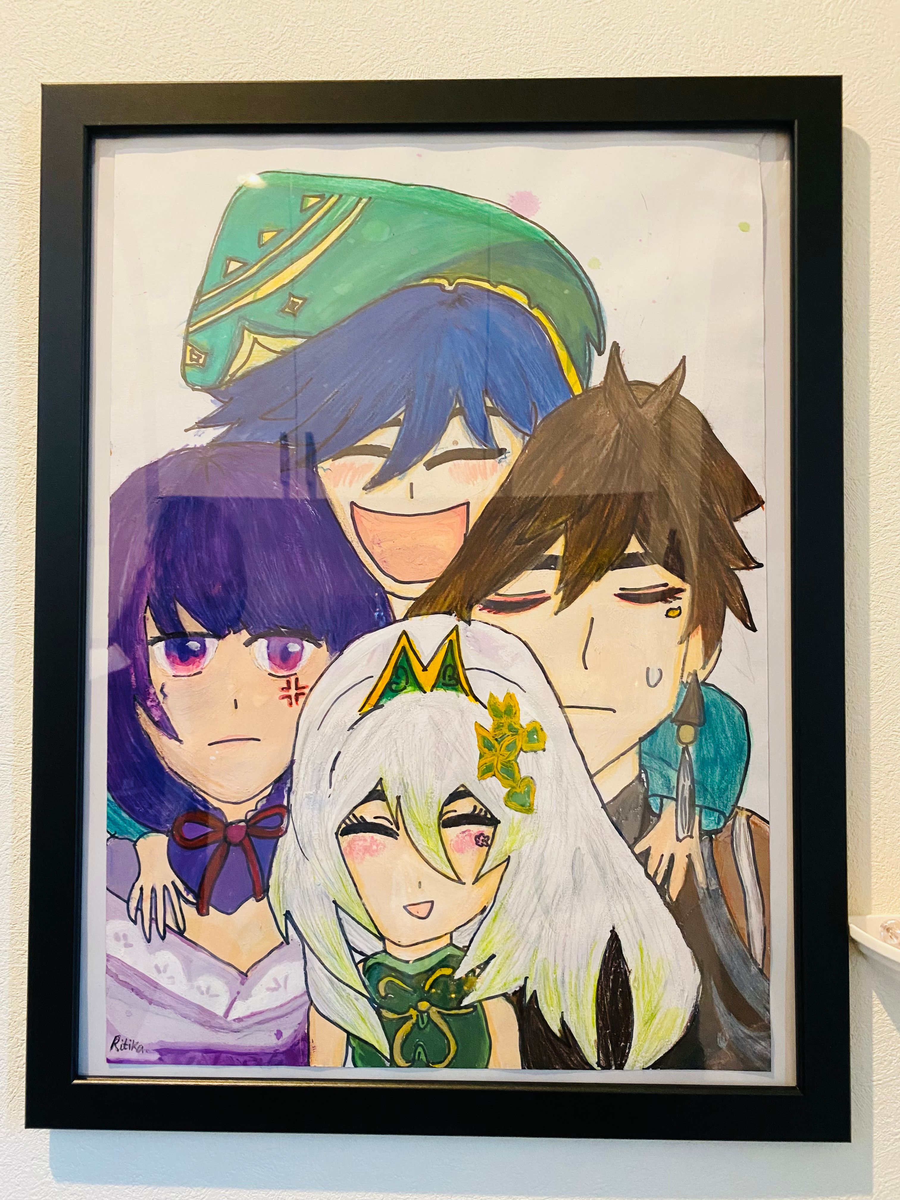 My drawing of archons Genshin Impact | HoYoLAB