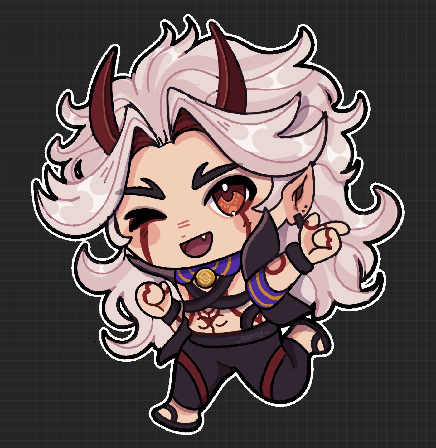 doodled a chibi itto !!! Genshin Impact | HoYoLAB