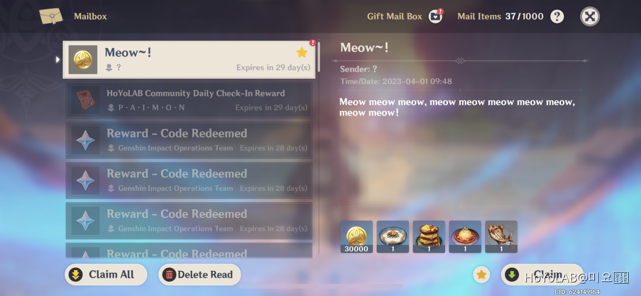 Code :3 Genshin Impact | HoYoLAB