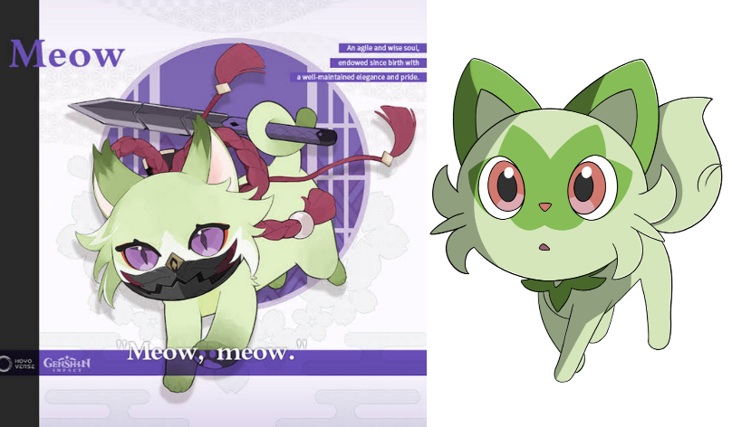 Kuki Is Sprigatito- I mean "Meow" Looks like a Sprigatito Genshin ...