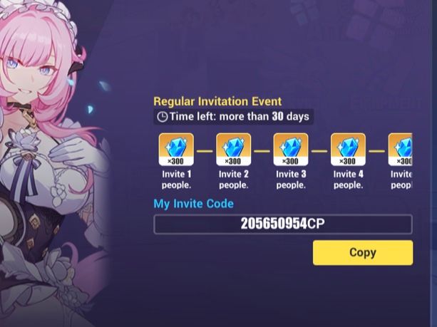 Is there anyone can use my code? I want Elysia outfit 🦥 Honkai Impact 3rd | HoYoLAB